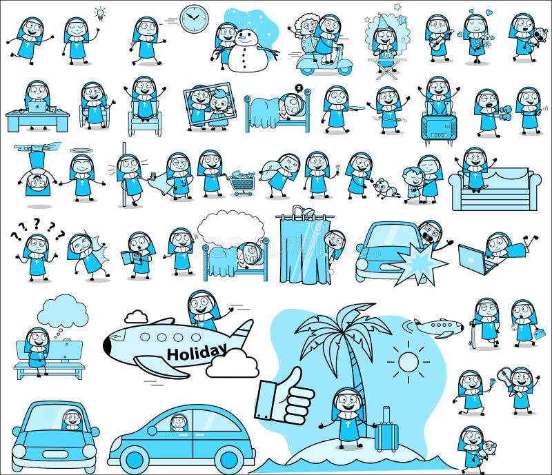 Confused Nun Character Stock Illustrations – 12 Confused Nun Character ...