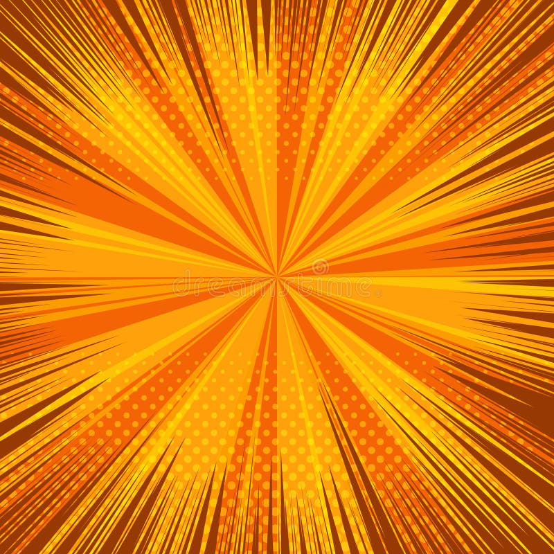 Comic Orange Explosive Background Stock Vector - Illustration of ...