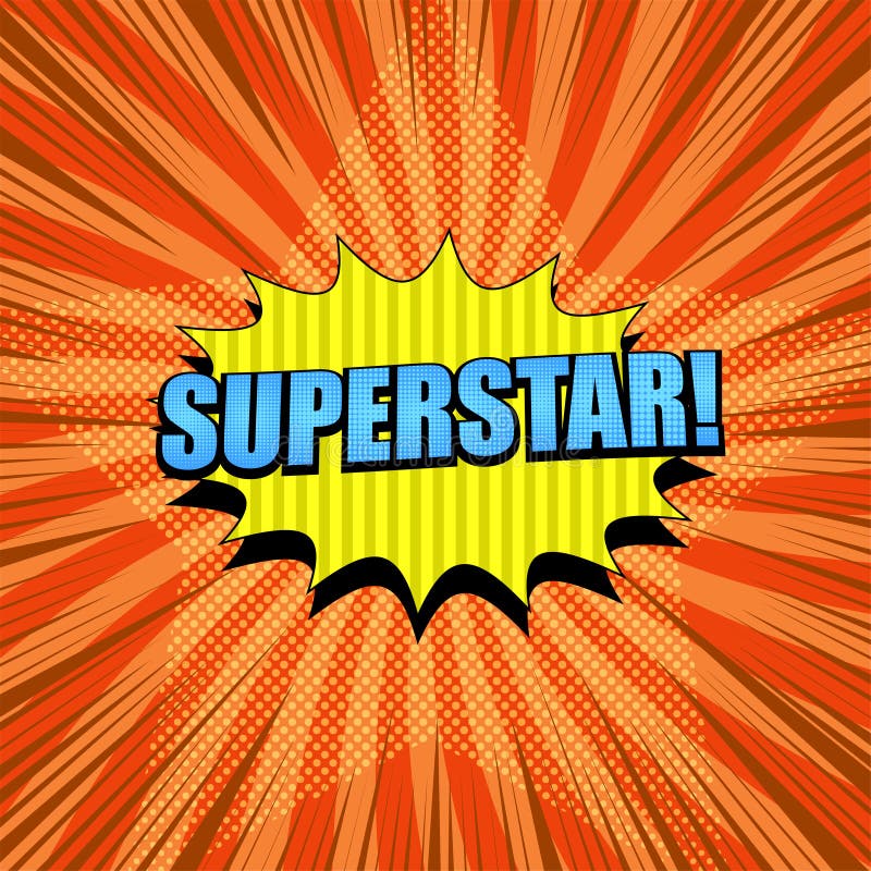 Superstar comic text stock vector. Illustration of boom - 79011679
