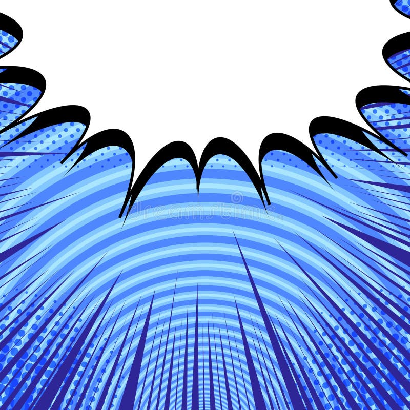 Comic Page Dynamic Template Stock Vector - Illustration of book, blue ...