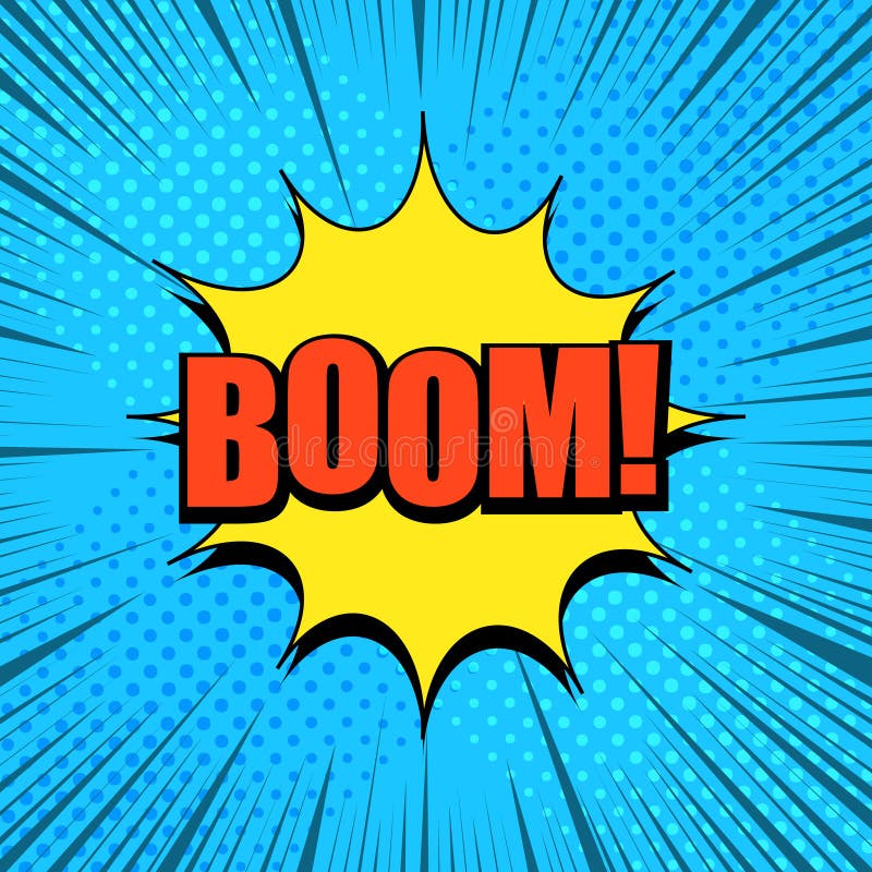Comic boom cartoon stock vector. Illustration of burst - 79011711