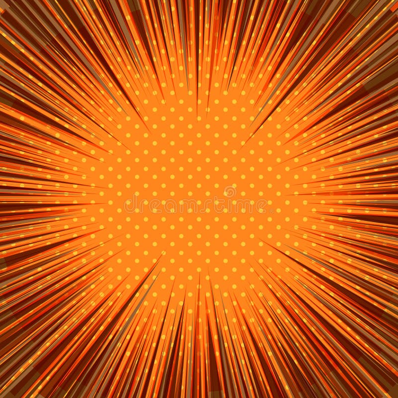 Comic Page Orange Explosive Background Stock Vector - Illustration of ...