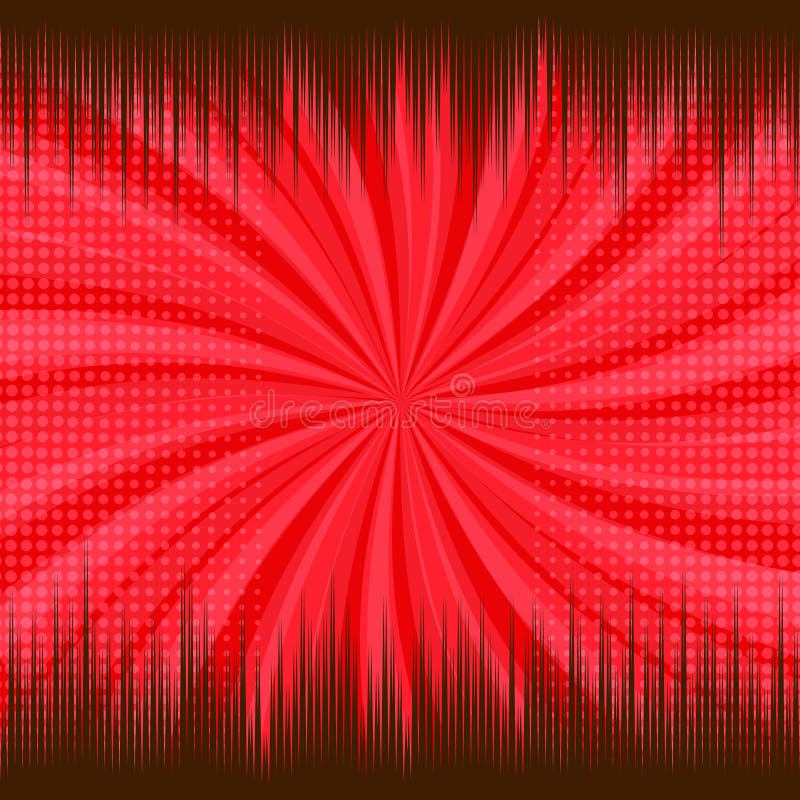 Comic Page Red Bright Template Stock Vector - Illustration of effect ...