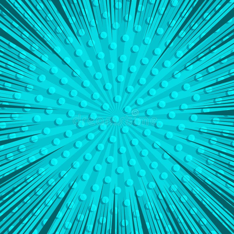Comic Page Turquoise Explosive Background Stock Vector - Illustration ...
