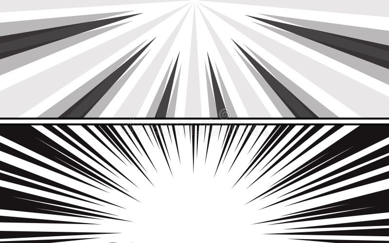 Comic Panel Background with Burst Radial Effect Stock Vector ...