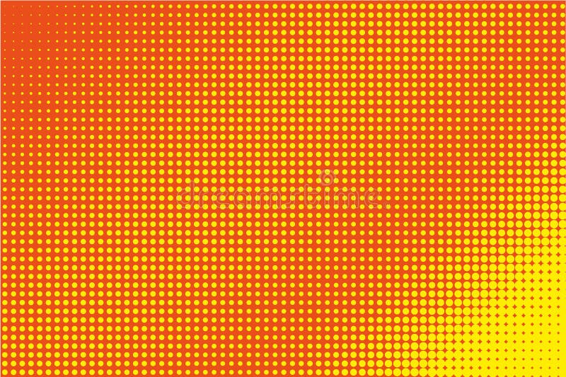 Comic Pattern. Halftone Background. Orange-yellow Color Stock Vector ...