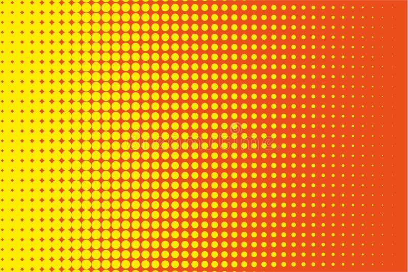 Comic Pattern. Halftone Background. Orange-yellow Color Stock Vector ...