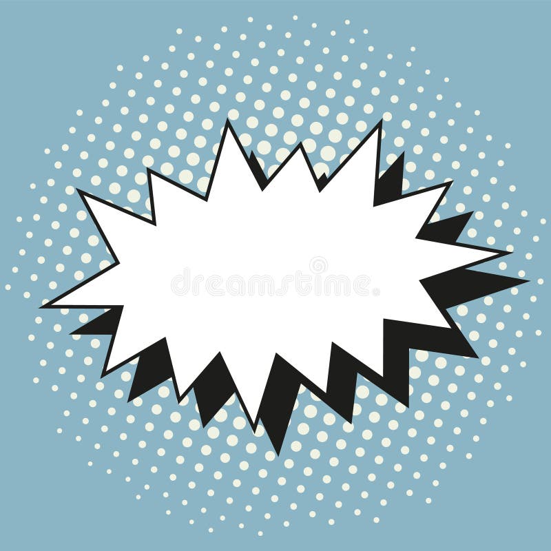 Comic Pattern with Speech Bubble. Blue Pop Art Background Stock Vector ...