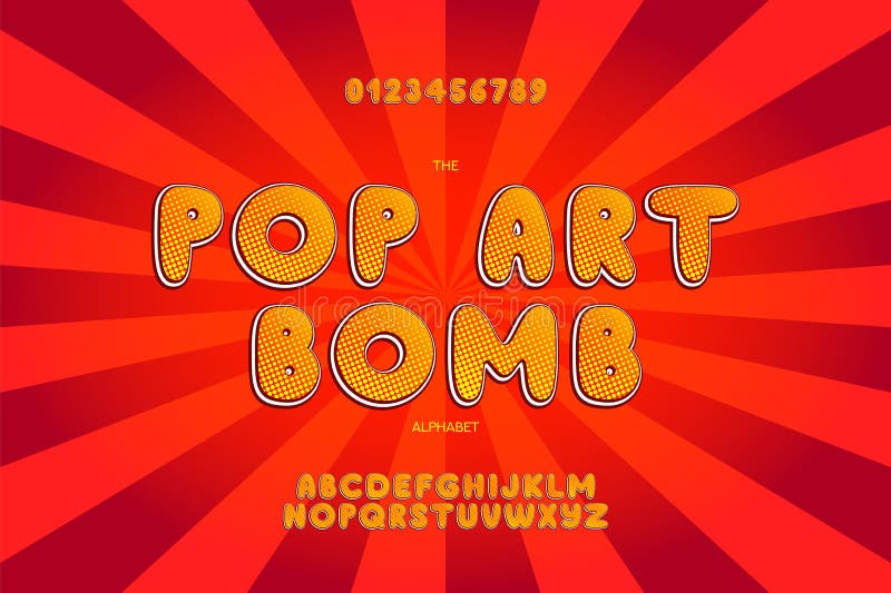 Comic Pop Art Alphabet Template Stock Vector - Illustration of letter ...