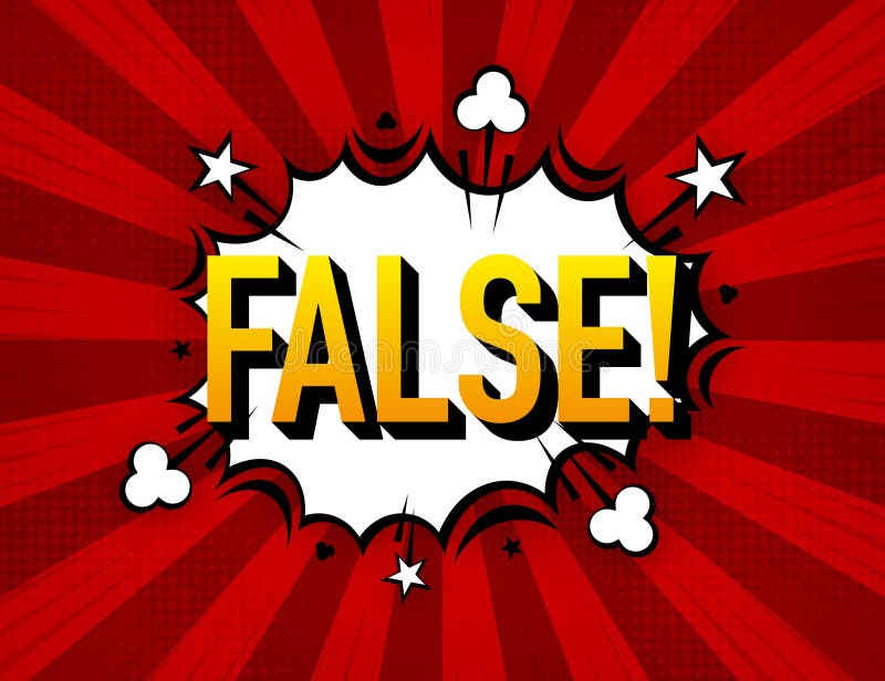 Comic Pop Art Cloud Bubble with Text False. Funny Speech Bubble Stock ...