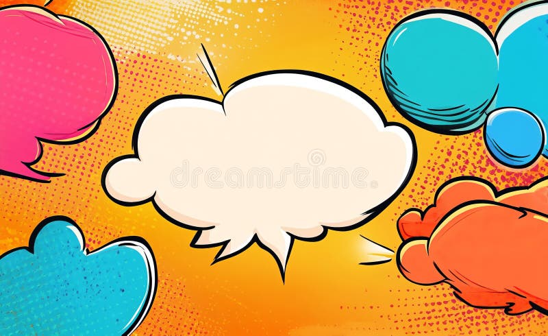 Comic Pop Art Speech Bubble. Stock Image - Image of burst, banner ...