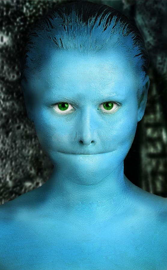 Comic portrait of alien stock image. Image of women, young - 24804581