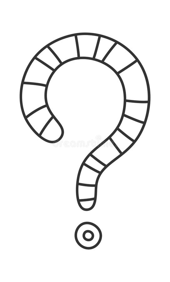 Question Mark Bookmark Stripe Stock Vector - Illustration of swirl ...