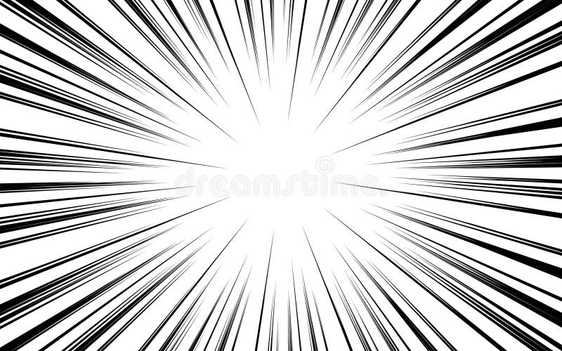 Comic Radial Speed â€‹â€‹Lines Background, Monochrome Graphic Effect ...