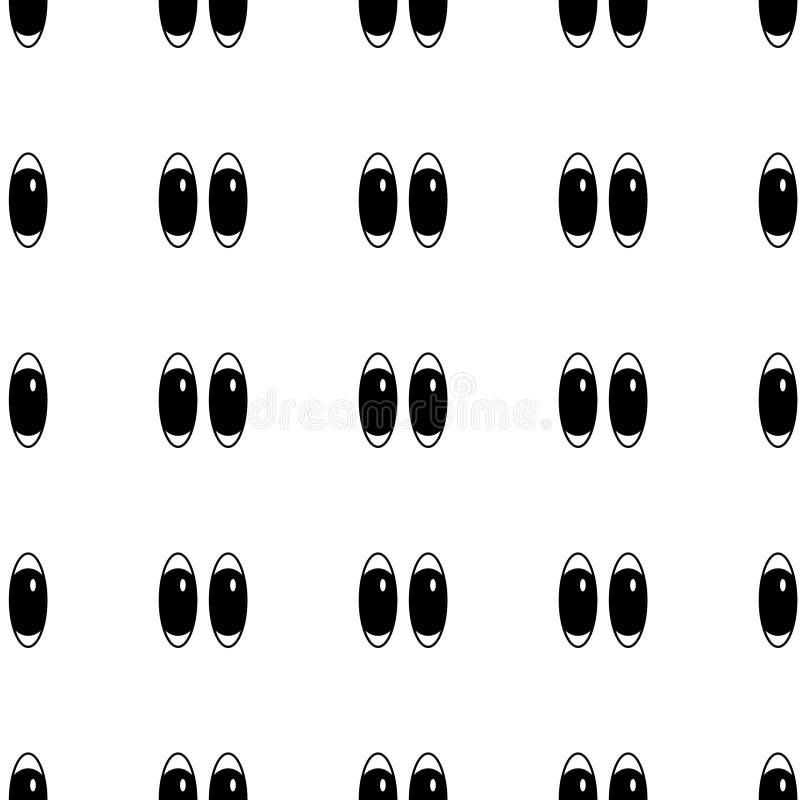 Comic Retro Eye Seamless Pattern. Eye with Large Pupil Stock Vector ...