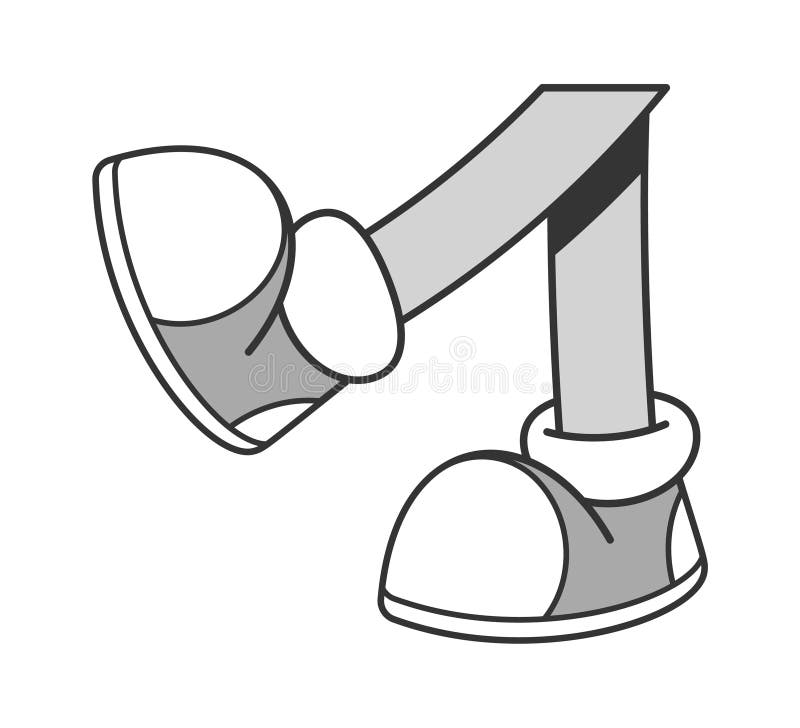 Comic Retro Feet Wearing Boots Stock Illustration - Illustration of ...