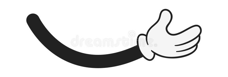 Comic Retro Hand Shaking Gesture Stock Vector - Illustration of ...