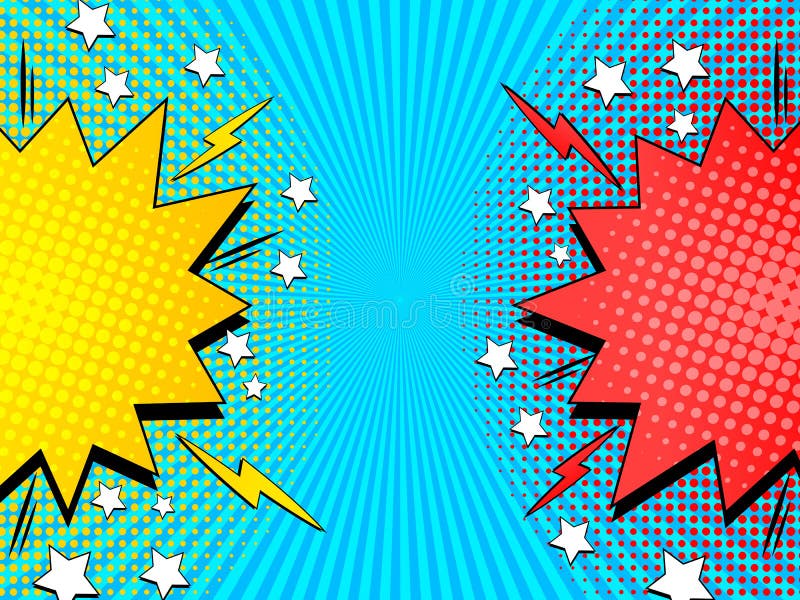 Comic Rivalry Vertical Concept Stock Vector - Illustration of concept ...
