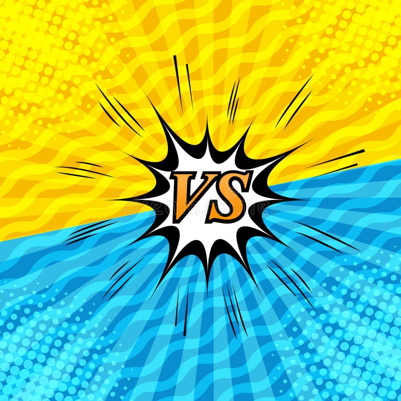 Comic Rivalry And Dueling Background Stock Vector - Illustration of ...