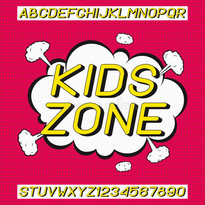 Comic Rounded Font. Pop Art Alphabet, Typeface. Vector. Stock Vector ...