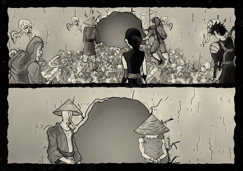 Comic scene stock illustration. Illustration of expressive - 74028441