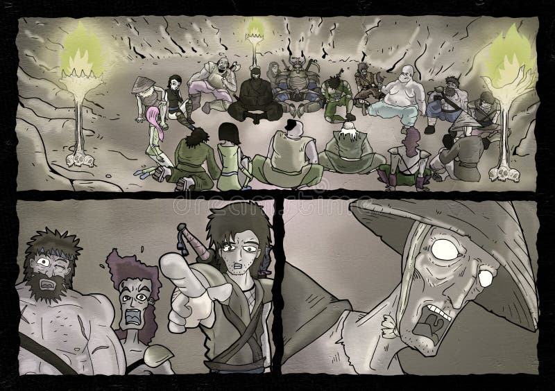 Comic scene draw stock illustration. Illustration of character - 76103935