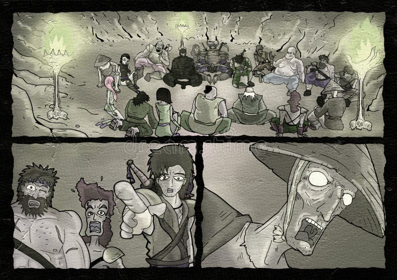 Comic scene draw stock illustration. Illustration of creative - 85241182