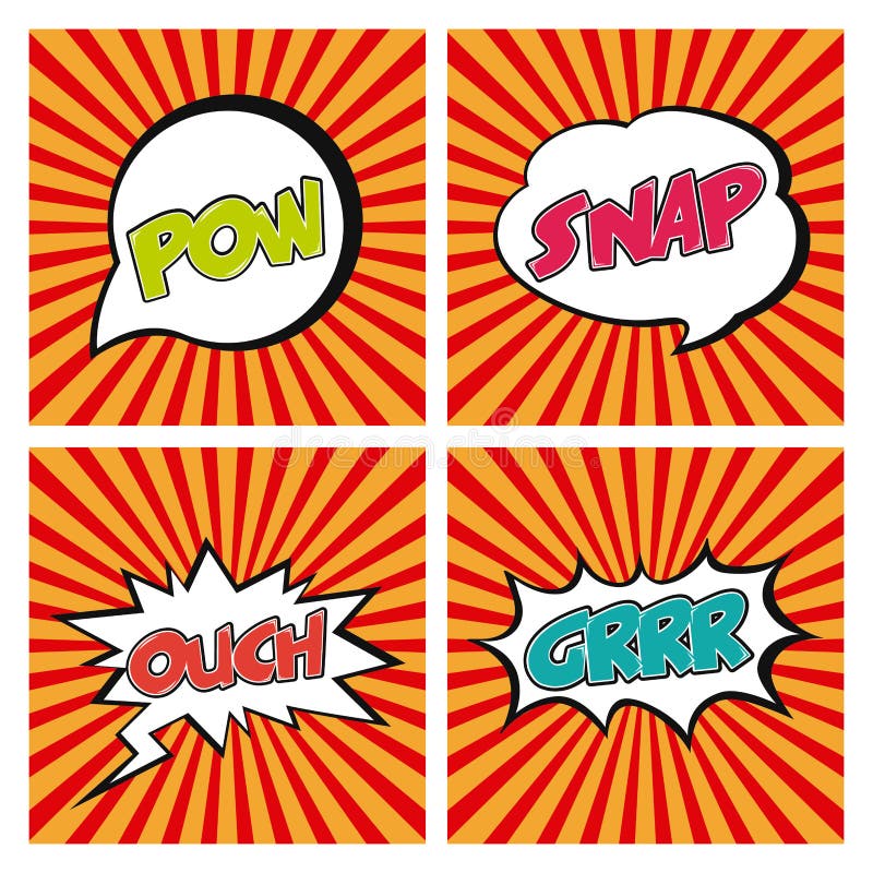 Comic expressions set stock vector. Illustration of group - 61329476