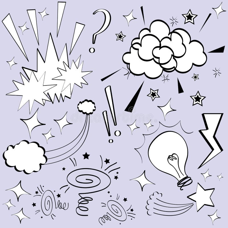 Comic Sign and Symbol Vector Stock Vector - Illustration of retro, chat ...