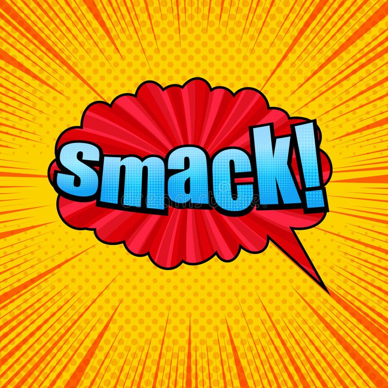 Smack! Comic Speech Bubble, Cartoon. Stock Vector - Illustration of ...
