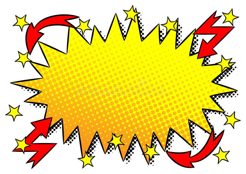 Blank Comic Sound Effect Bubble Stock Vector - Illustration of blam ...
