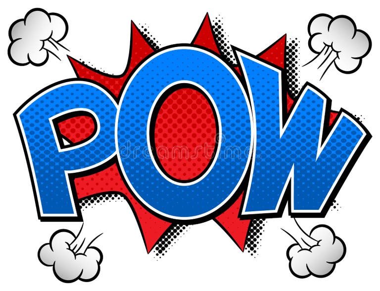 Comic sound effect pow stock vector. Illustration of action - 44383713