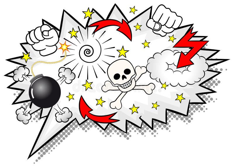 Comic sound effect stock vector. Illustration of halftone - 45292699