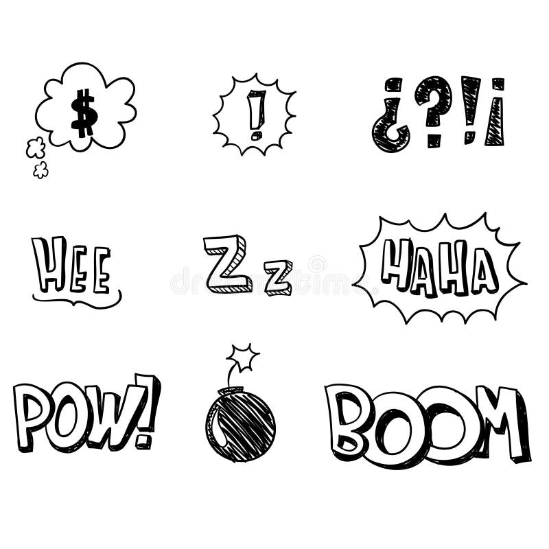 Comic Sound Effects Collection Stock Vector - Illustration of sound ...