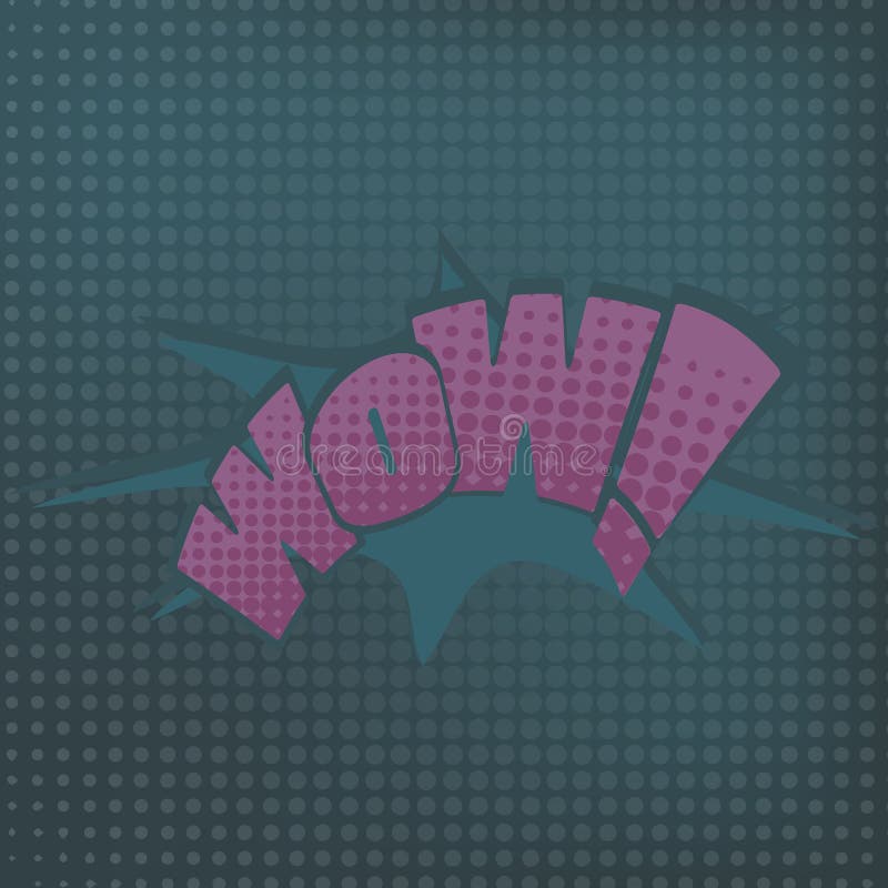 Comic Sound Effects in Pop Art Vector Style. Illustration with Halftone ...