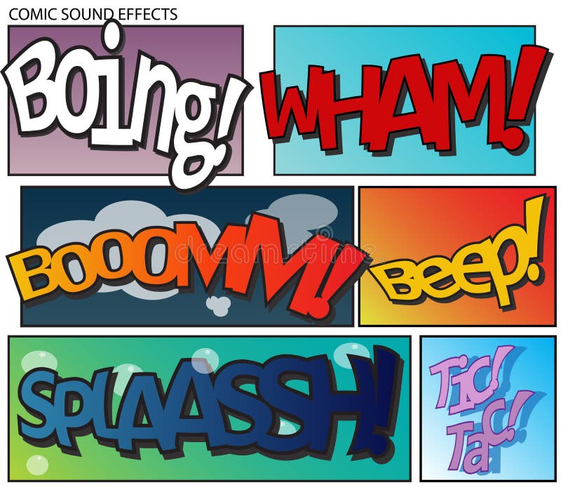 Comic sound effects stock vector. Illustration of message - 40162273
