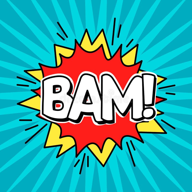 Comic Speach Bubble Effect Bam. Vector Stock Vector - Illustration of ...