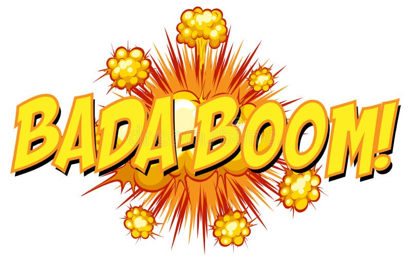 Comic Speech Bubble with Bada-boom Text Stock Vector - Illustration of ...
