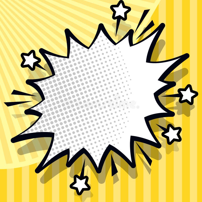 Comic Speech Bubble with Copy Space and Colorful Doodles. Design of ...