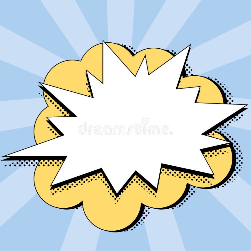 Comic Speech Bubble with Copy Space and Colorful Doodles. Design of ...