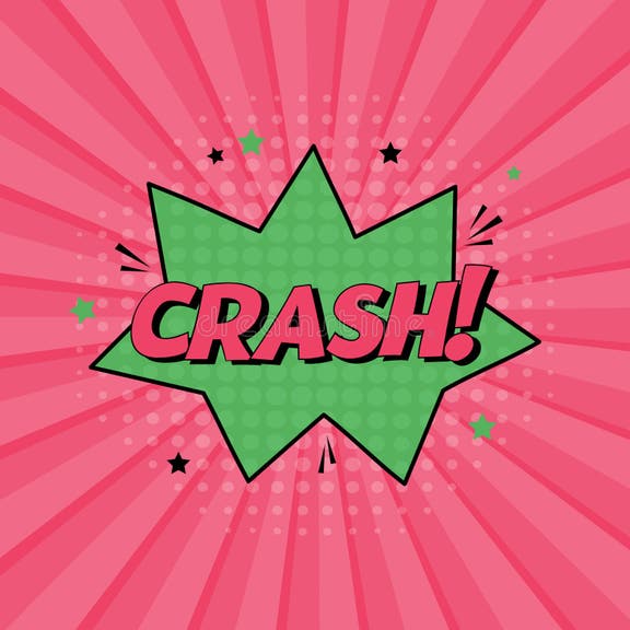 Comic Speech Bubble with Expression Text Crash. Vector Bright Dynamic ...