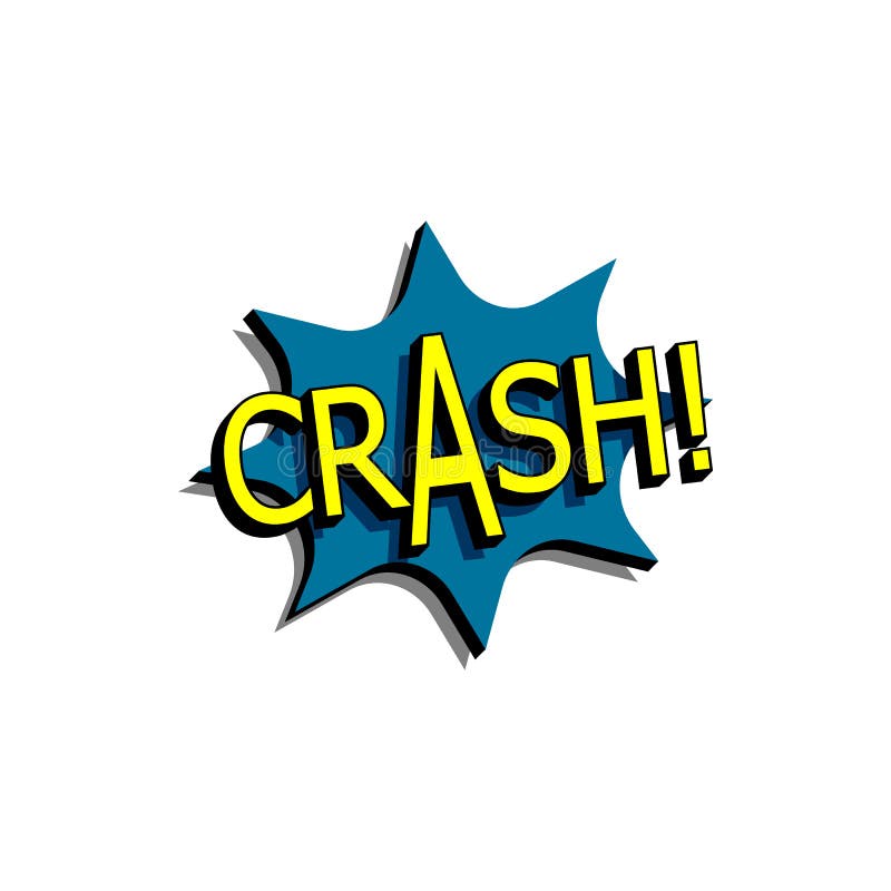 Comic Speech Bubble with Expression Text Crash. Vector Bright Dynamic ...