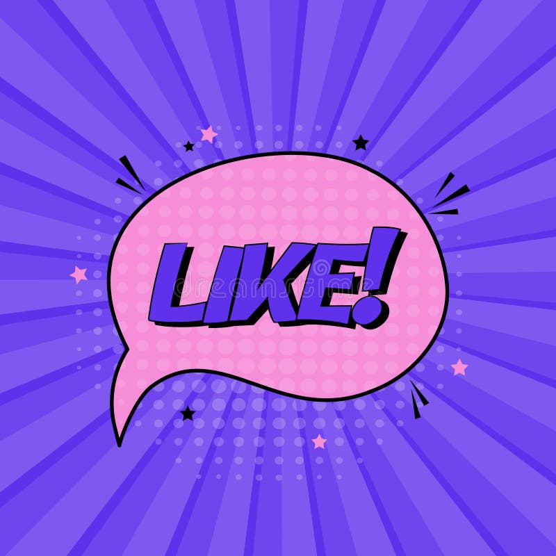 Comic Speech Bubble with Expression Text Like. Vector Bright Dynamic ... Comic Speech Bubble with Expression Text Like. Vector Bright Dynamic ...