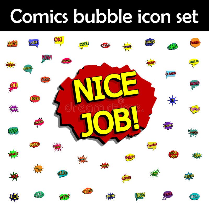 Good Job Comic Speech Bubble Stock Illustrations – 78 Good Job Comic ...