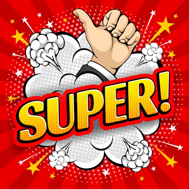 Word Super Decorative Lettering Type Design Stock Vector - Illustration ...