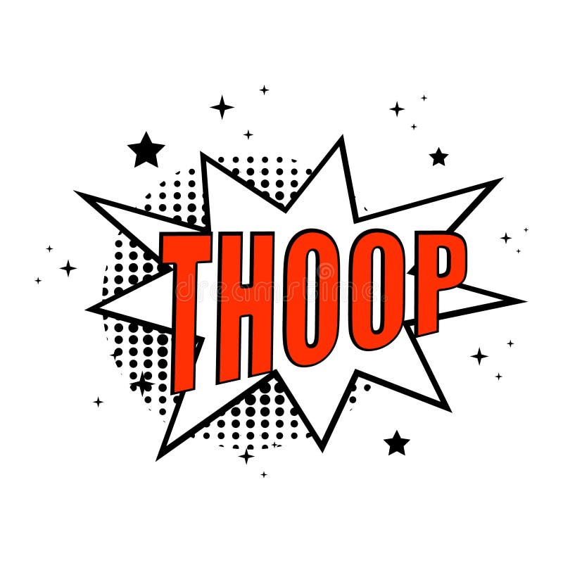 Comic Speech Bubble Icon with Thop Expression Sign Stock Vector ...