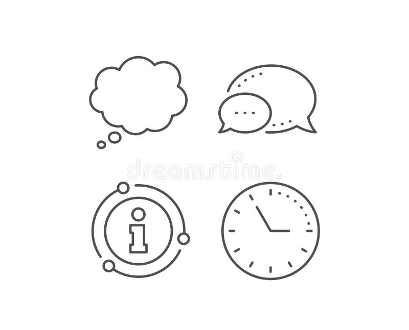 Comic Speech Bubble Line Icon. Chat Sign. Vector Stock Vector ...