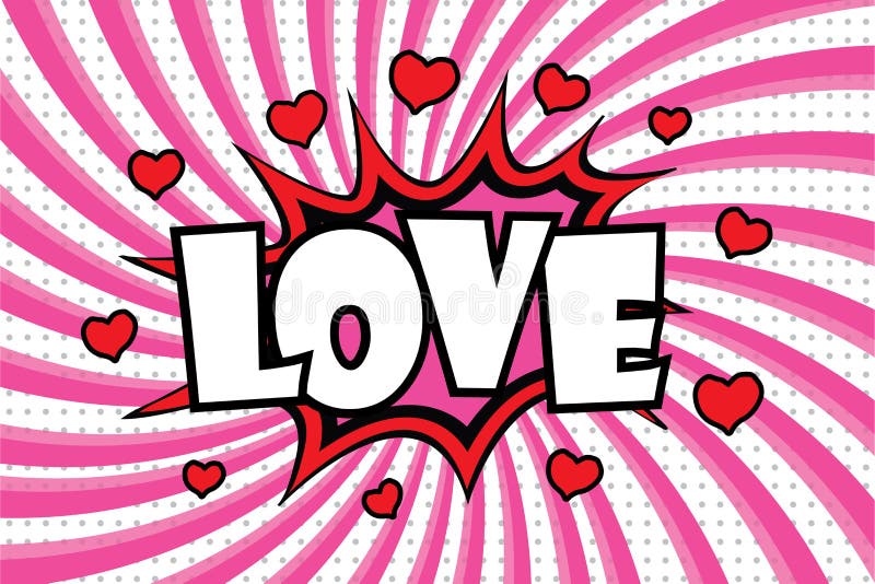 Comic Speech Bubble. Love Cartoon Explosion Stock Vector - Illustration ...