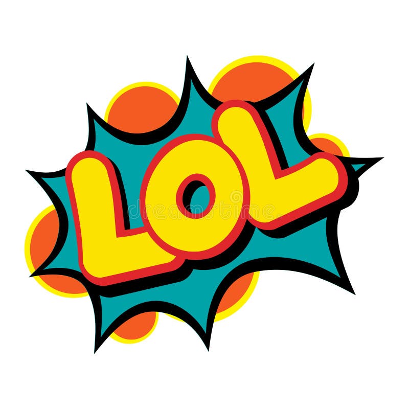 Comic Speech Bubble in Pop Art Style with Expressions Lol. Stock Vector ...