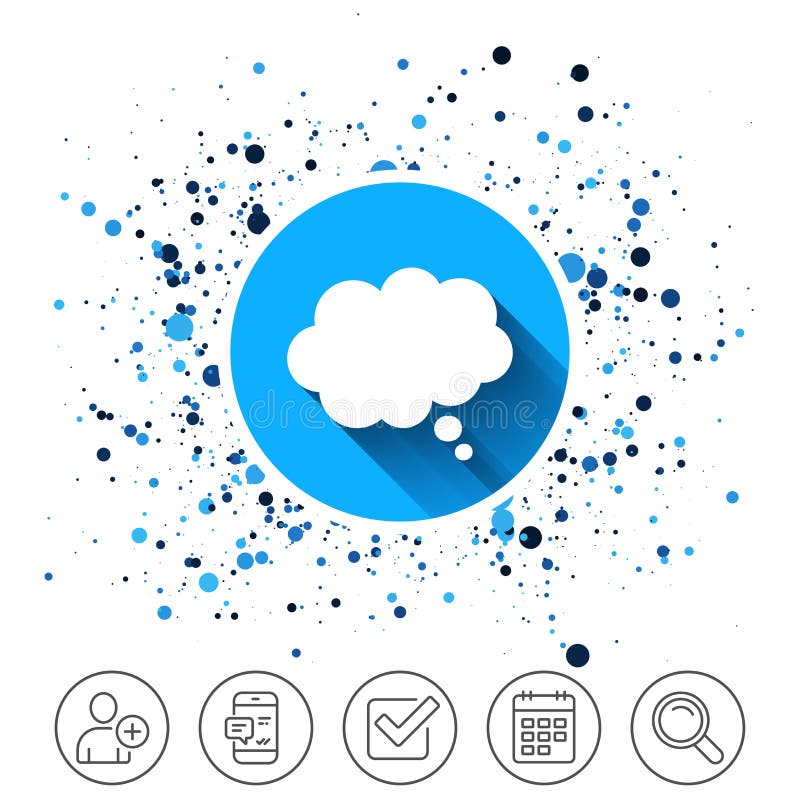 Comic Speech Bubble Sign Icon. Chat Think Symbol Stock Vector ...